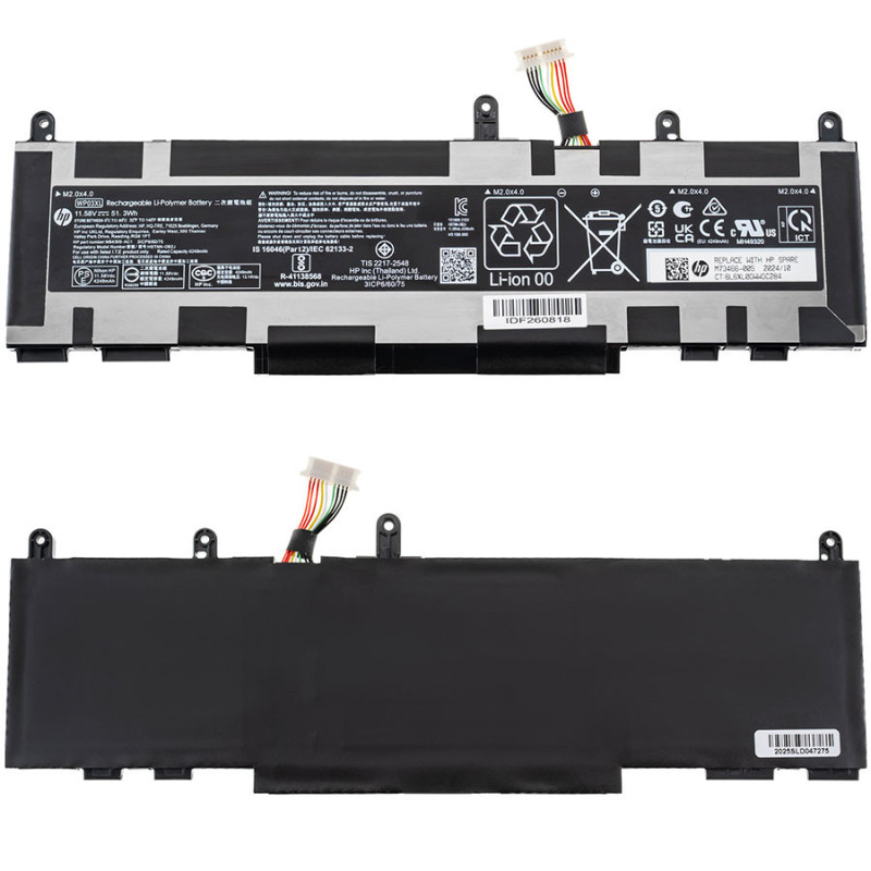 Батарея HP WP03XL EliteBook 830 G9 840 860 11.58 V HSTNN-1B9Y HSTNN ...