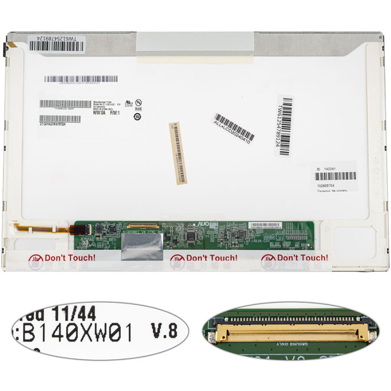 Матриця 14.0 B140XW01 V.8 1366*768 40pin LED NORMAL глянсова роз'єм ...