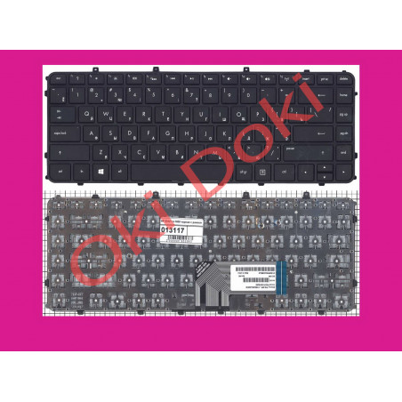 Клавіатура для ноутбука HP Envy 4-1000, 4t-1000, 6-1000, 6t-1000 rus, black Sleekbook 6-1000 із ...